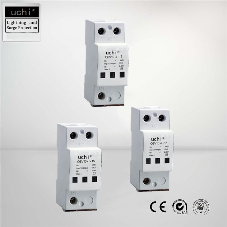 35mm Rail Adaptable High Current Surge Protector , 2 Pole Surge ...